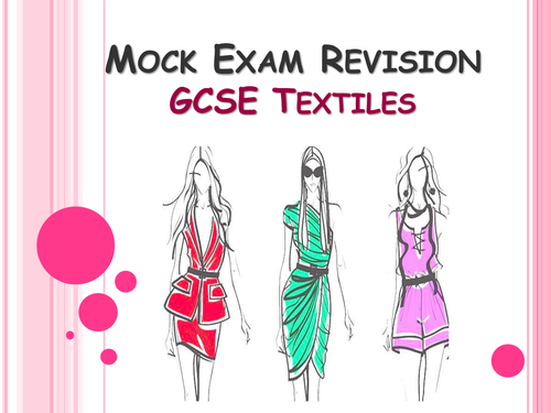 GCSE TEXTILES EXAM REVISION QUIZ - Printable student sheets - subject ...