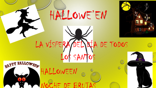 HALLOWE'EN POWERPOINT (SPANISH) | Teaching Resources