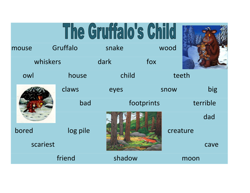 The Gruffalo's Child - Literacy and Numeracy Learning Pack | Teaching ...
