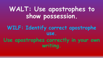 Apostrophes for Possession Singular and Plural | Teaching Resources