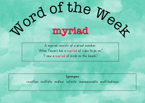 Word of the Week - A Whole Year's Class Resource | Teaching Resources