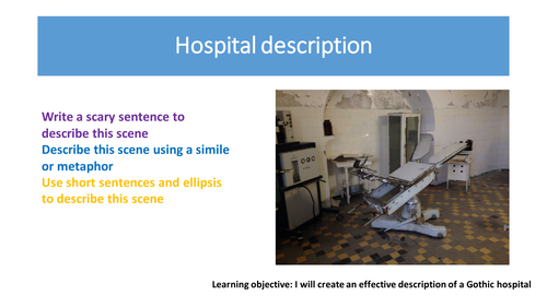 Descriptive writing - Gothic hospital | Teaching Resources