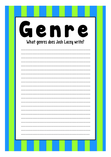 JOSH LACEY TEACHING DISPLAY RESOURCES ENGLISH READING KS2 AUTHOR ...