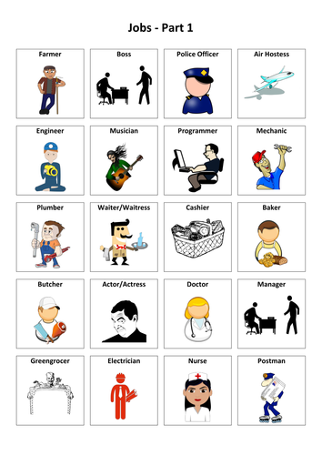Jobs: German Vocabulary Card Sort | Teaching Resources