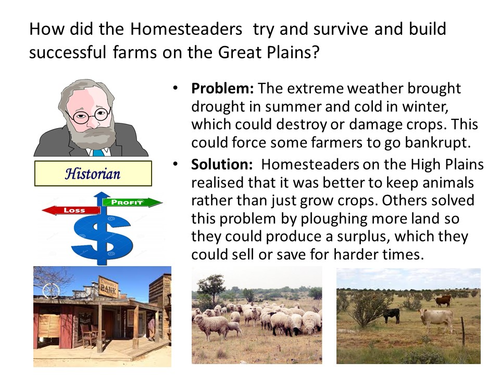 How did the Homesteaders overcome the problems they faced on the Great ...