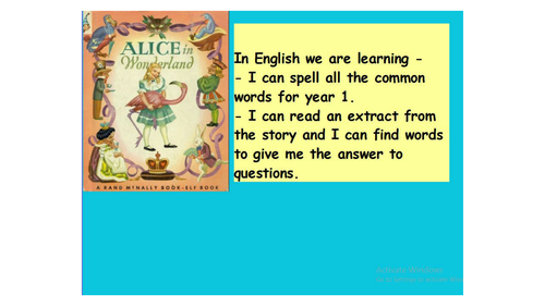 10 days literacy planning on Alice in Wonderland for Year 2 | Teaching ...