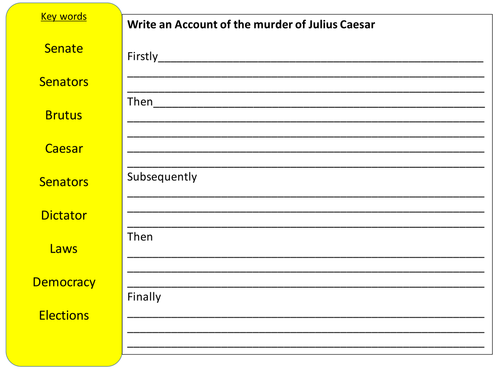 Year 7: Caesar Murder Mystery (Lesson 4) | Teaching Resources