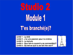 Studio 2, Module 1, T'es branché(e)? | Teaching Resources