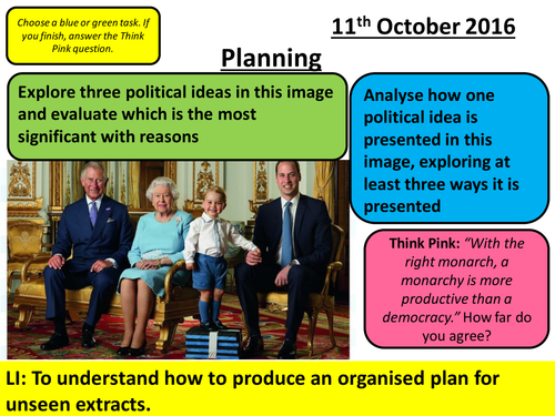 Social Protest and Political Writing Unseen Extracts: Planning ...