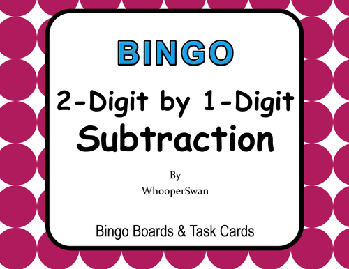 Subtraction - BINGO and Task Cards Bundle | Teaching Resources