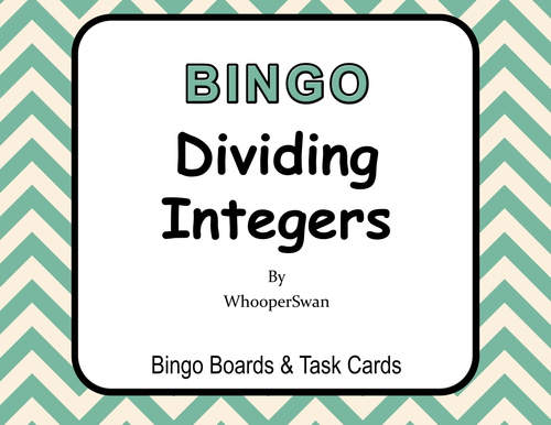 Integers - BINGO and Task Cards Bundle | Teaching Resources