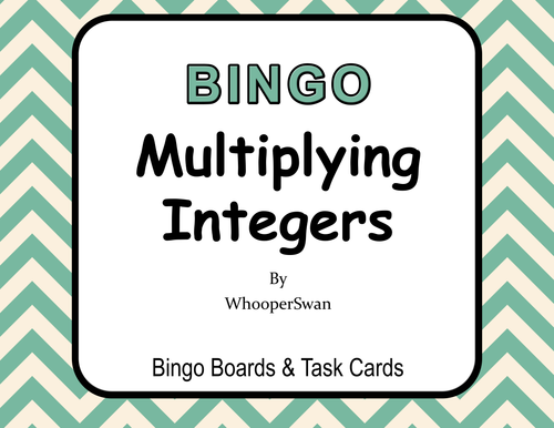 Integers - BINGO and Task Cards Bundle | Teaching Resources