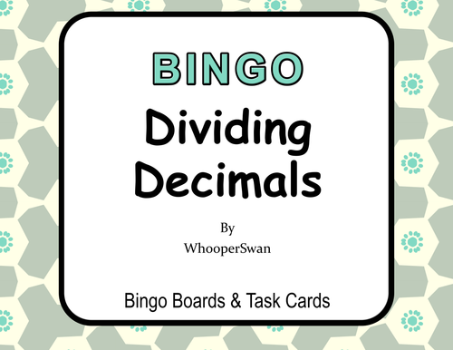 Dividing Decimals BINGO and Task Cards | Teaching Resources