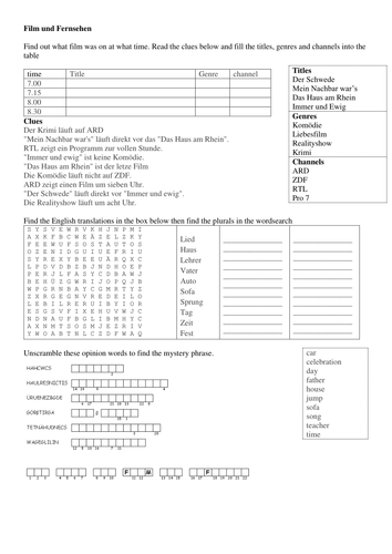 Puzzles for Chapter 2 Stimmt GCSE Higher | Teaching Resources