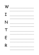 Winter Acrostic Poem plan and resources | Teaching Resources