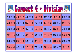 Connect 4 division | Teaching Resources