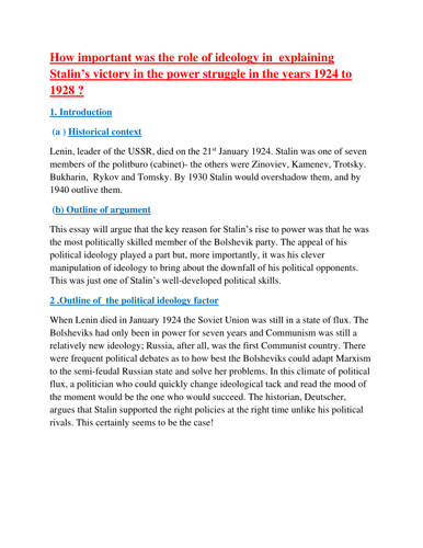 Stalin's Russia- A Level | Teaching Resources