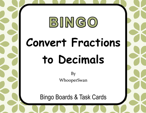 Fractions - BINGO and Task Cards Bundle | Teaching Resources