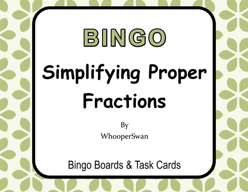 Fractions - BINGO and Task Cards Bundle | Teaching Resources