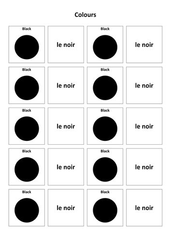 Colours: French Vocabulary Card Sort | Teaching Resources