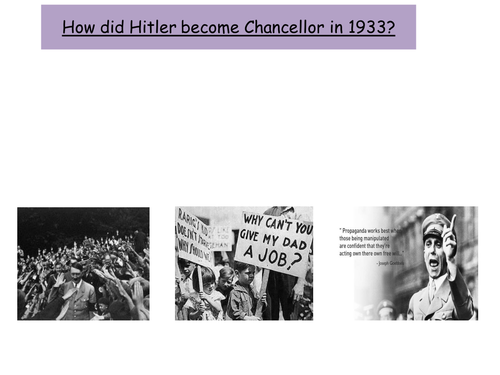 How did Hitler become Chancellor? | Teaching Resources