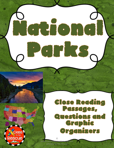National Parks Common Core Aligned Close Reading Packet No Prep ...