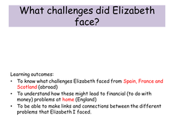 Problems Elizabeth I faced - GCSE | Teaching Resources