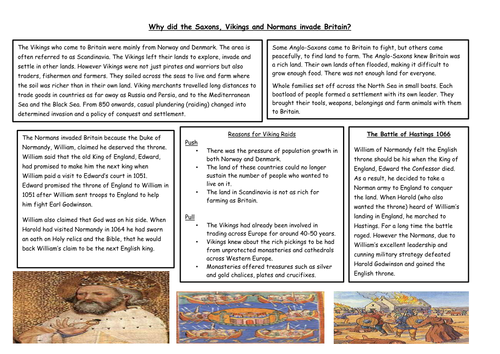 Why did the Saxons, Normans and Vikings invade Britain? | Teaching ... Why did the Saxons, Normans and Vikings invade Britain? | Teaching ...