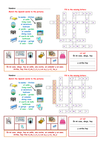 KS3 Spanish starter – rooms of my house | Teaching Resources