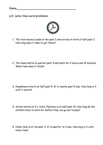 Time Maths Pack Year 1, 2 and 3 | Teaching Resources