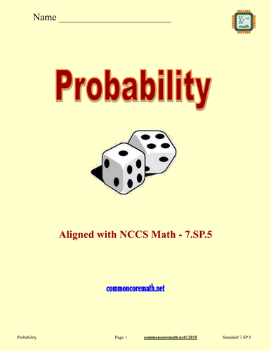 Probability - 7.SP.5 | Teaching Resources