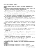 AQA GCSE 'Pride and Prejudice' 13 extract questions on themes in the ...