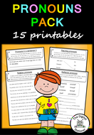 Pronouns Pack (Parts of Speech) (suitable for both UK/US) - 15 ...