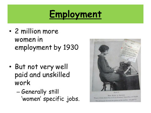 AQA GCSE History - Women in the 1920s (USA) | Teaching Resources