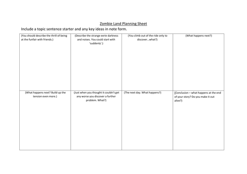 Zombie Land – Terror at the Fun Fair + Literacy Bingo | Teaching Resources