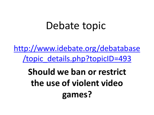 Debate Topics | Teaching Resources