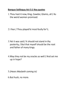 Macbeth Act 3 Scene 1 | Teaching Resources