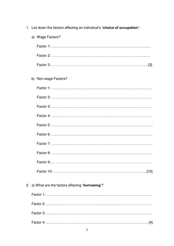 IGCSE 0455 Economics - Completed Exams and Test | Teaching Resources