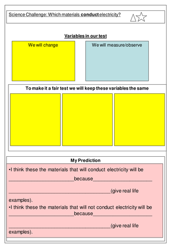 Conductor or Insulator Experiment | Teaching Resources