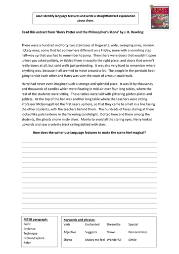 Assessment Objective 2 Harry Potter | Teaching Resources