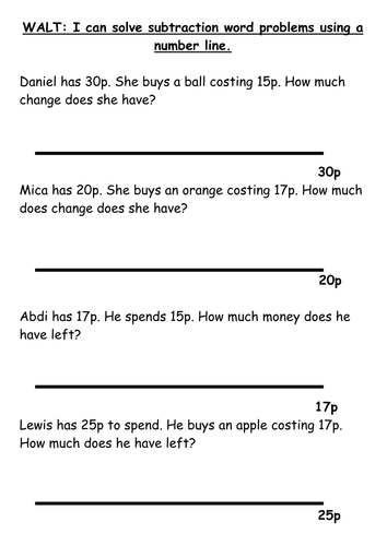 Money Word Problems Year 2 | Teaching Resources
