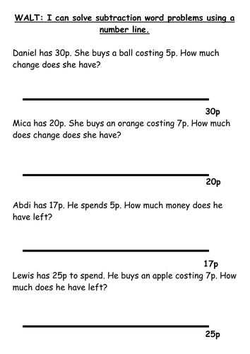 Money Word Problems Year 2 | Teaching Resources