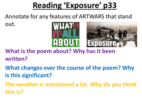 War poetry Fully differentiated KS3 or GCSE Wilfred Owen Ciaran Casron ...