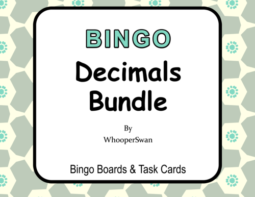 Decimals - BINGO and Task Cards Bundle | Teaching Resources