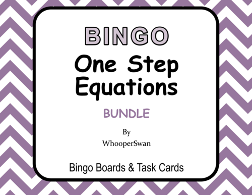 One Step Equations - BINGO and Task Cards Bundle | Teaching Resources