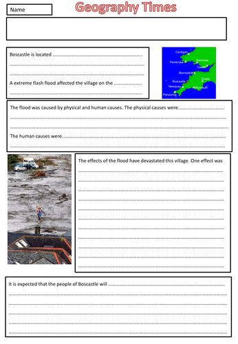 Rivers and People - Boscastle Flood Case Study | Teaching Resources