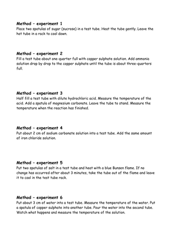 Chemistry Corner KS3 Year 7 Topic - Simple Chemical Reactions ...