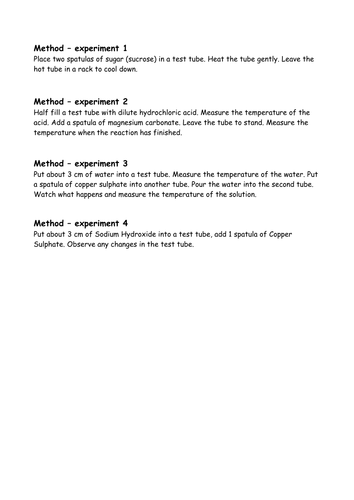 Chemistry Corner KS3 Year 7 Topic - Simple Chemical Reactions ...