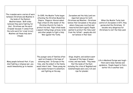 KS3: The Crusades | Teaching Resources