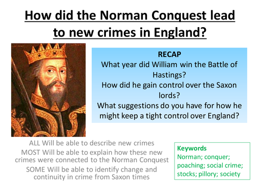 Crime and Punishment - How did Crime change under Norman rule ...